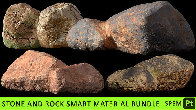 Stone and Rock smart material bundle Texture | CGTrader