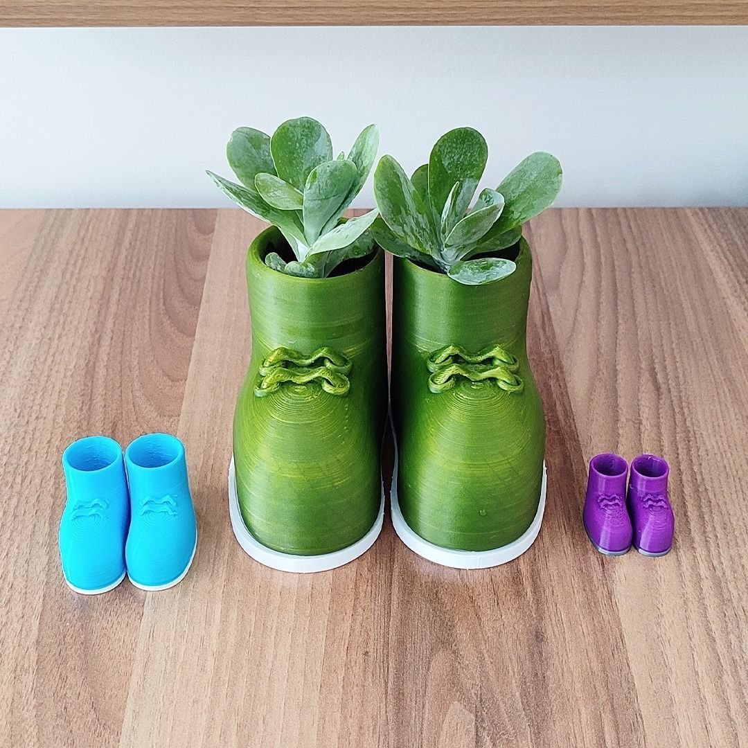 SHOE-LOOK FLOWERPOT AND PENCIL CASE 3D model 3D printable | CGTrader