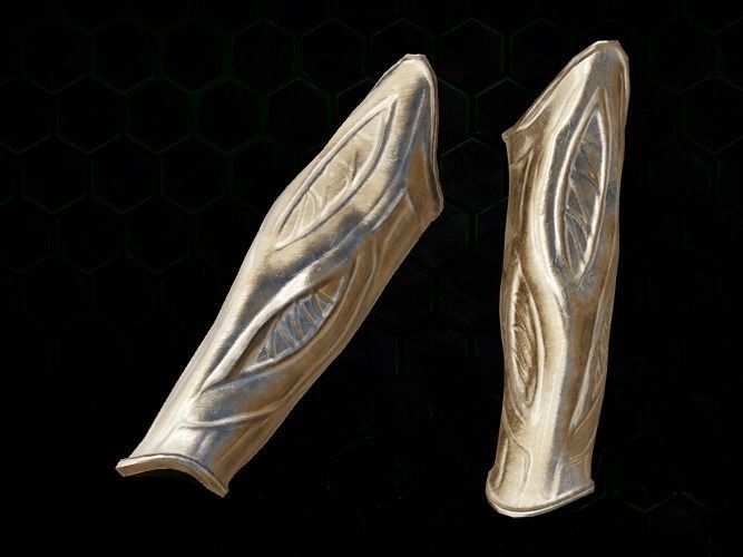3D model Arm bracer golden armor gazukull for film and game female ...