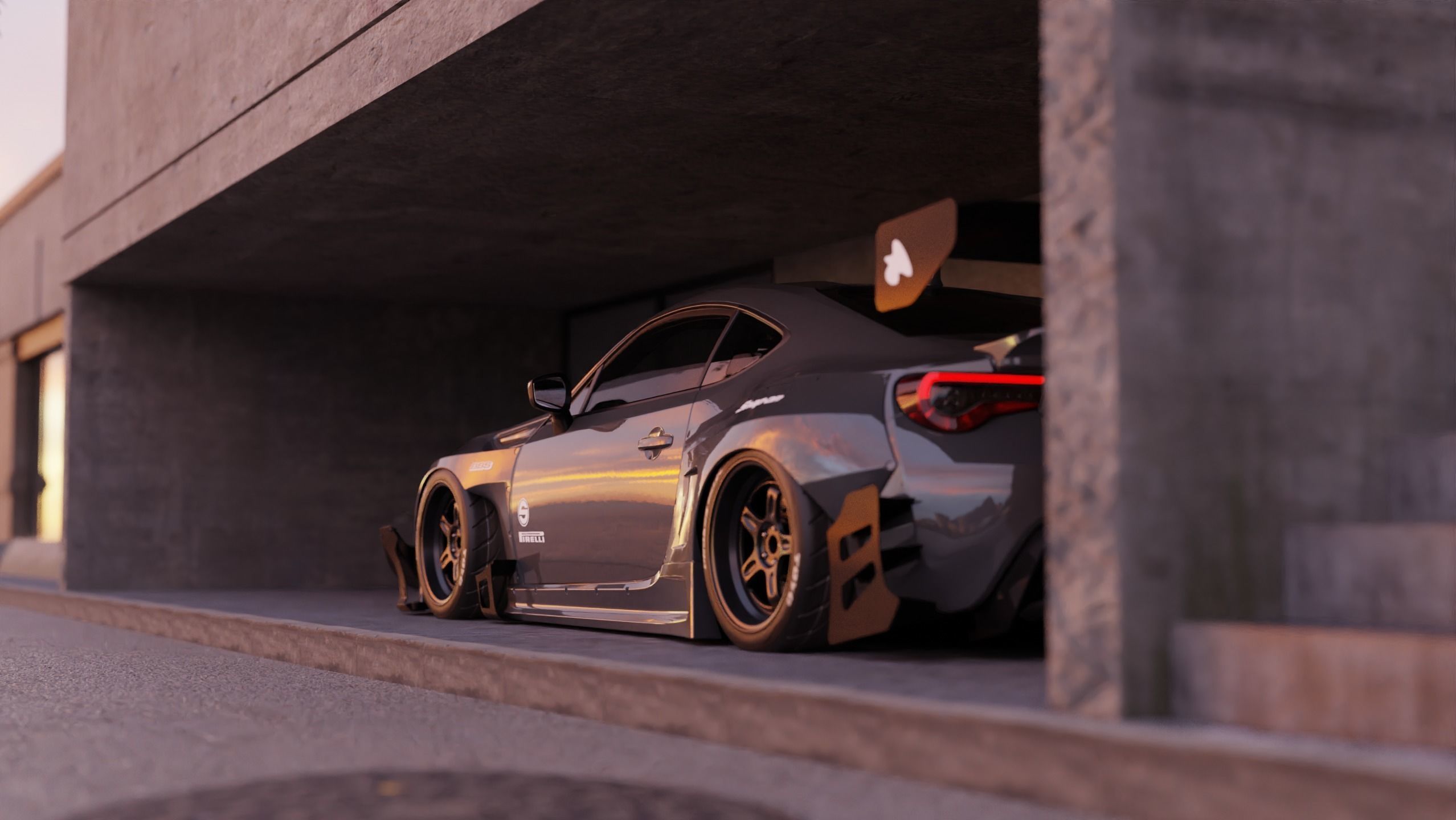 Car Environment Scene 3D Blender File And FBX File 3D model | CGTrader