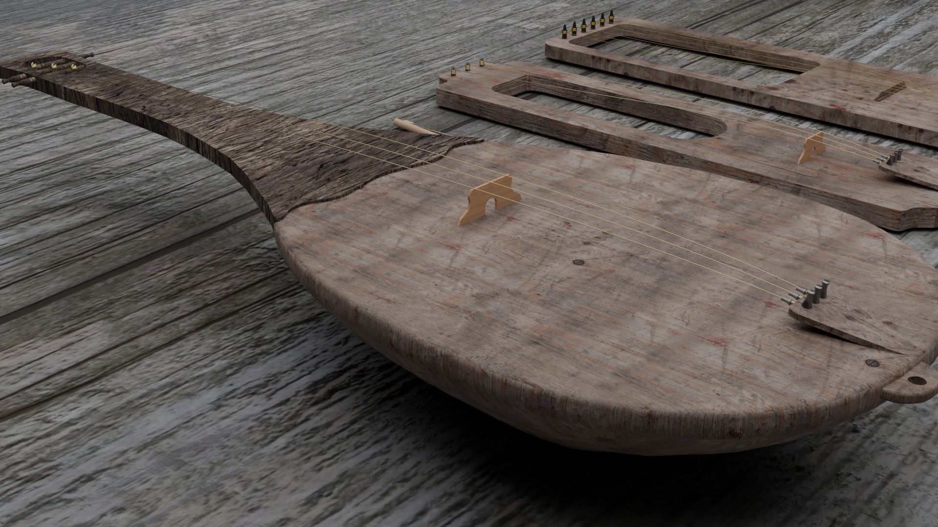 Viking String Instruments 3D model | CGTrader