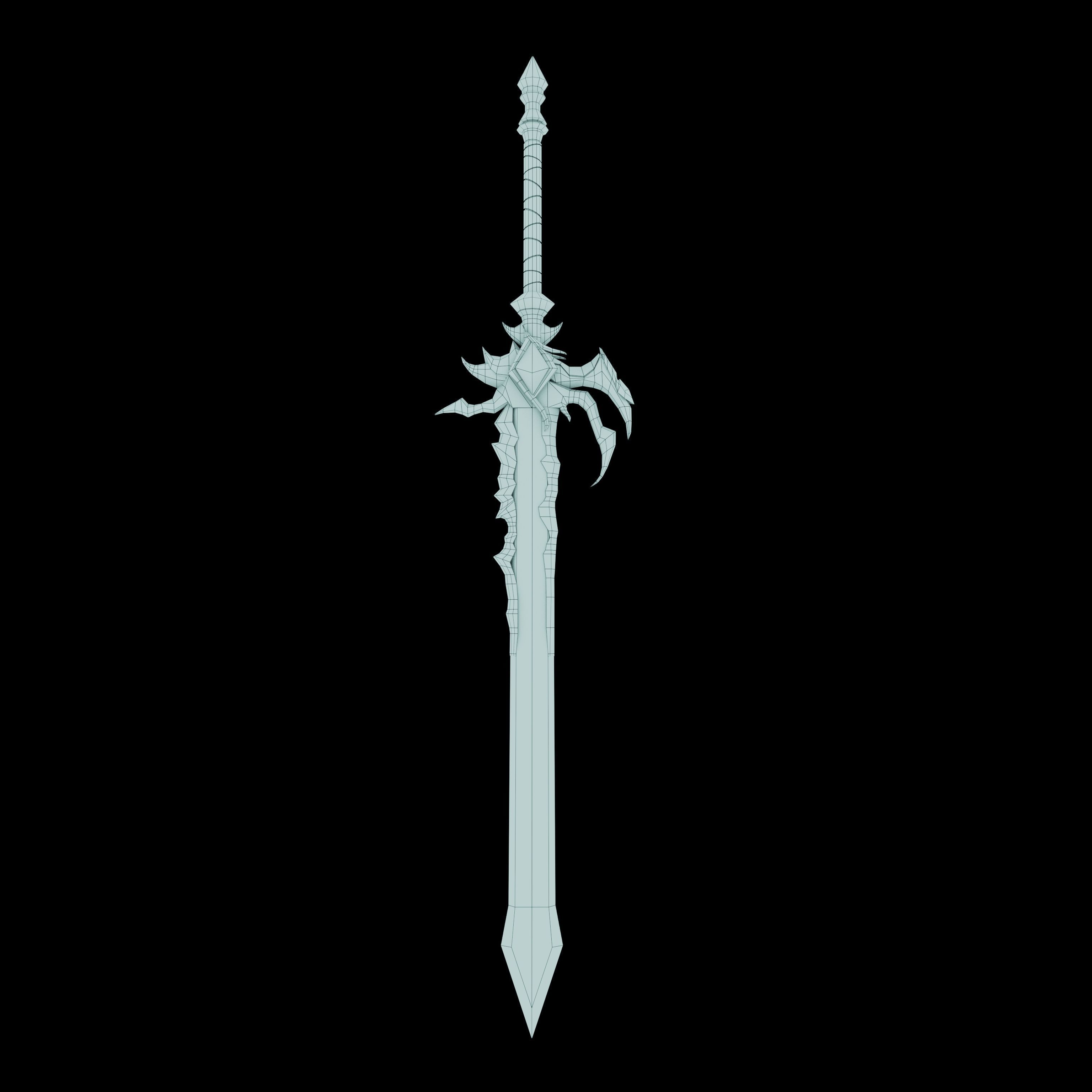 3D model sword of darkness VR / AR / low-poly | CGTrader