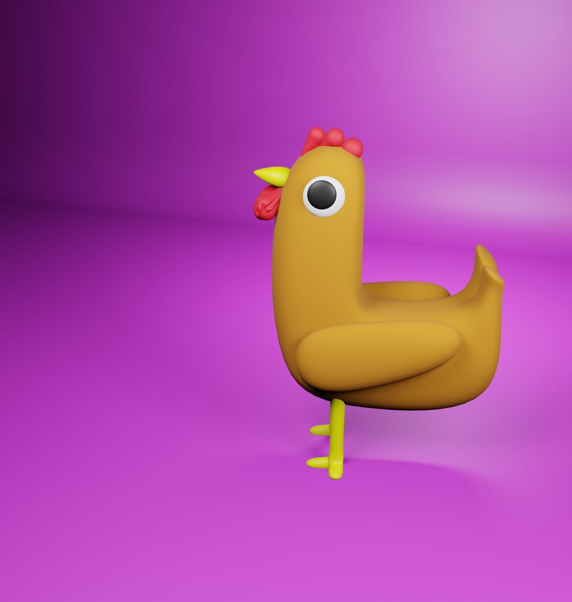 3D Cute Chicken Model - 3D Model For Cartoons - Chicken Model 3D 3D ...