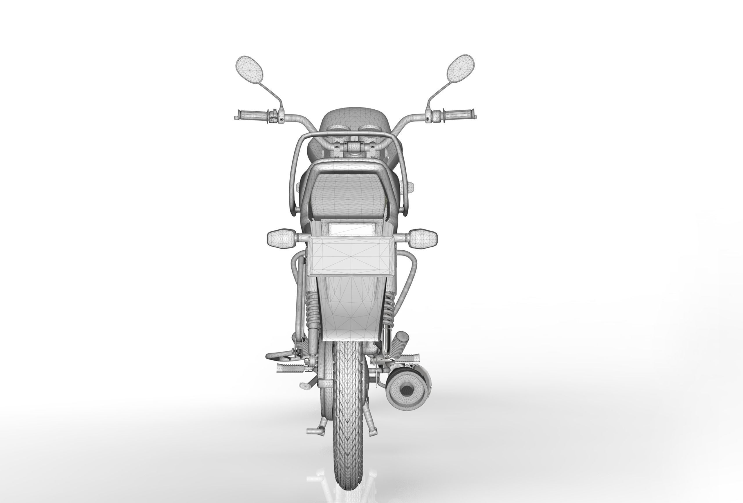 3D model Hero Deluxe Motorcycle 3d Model - Blender and Maya VR / AR ...