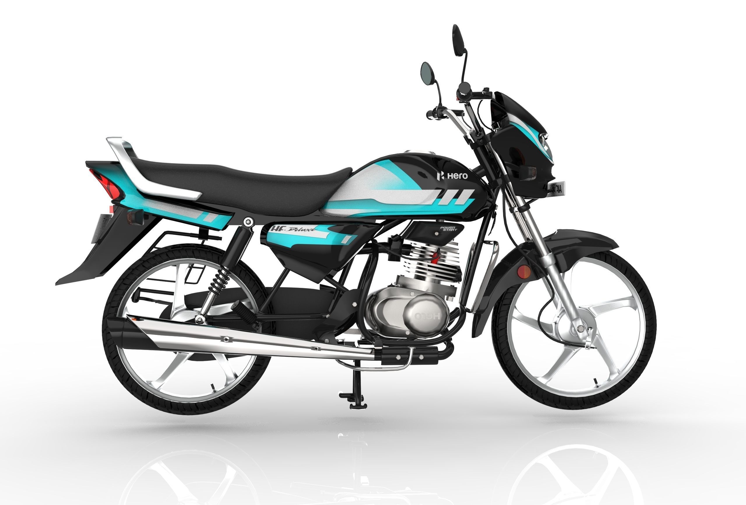3D model Hero Deluxe Motorcycle 3d Model - Blender and Maya VR / AR ...