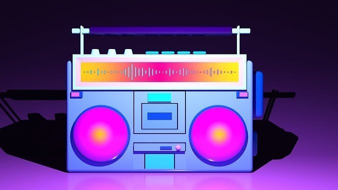3D model Synthwave Radio VR / AR / low-poly | CGTrader