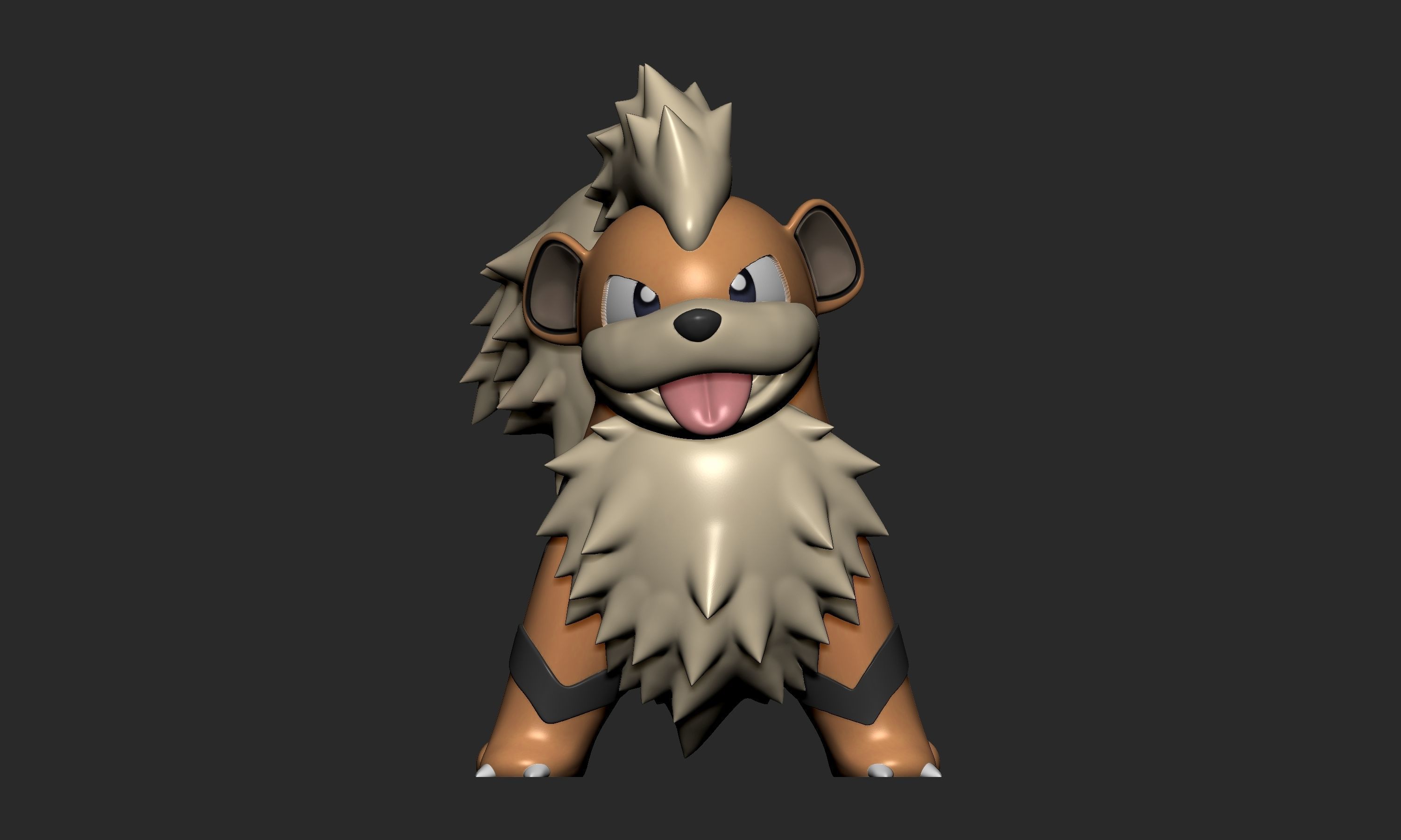 Pokemon - Growlithe with 2 poses 3D model 3D printable | CGTrader