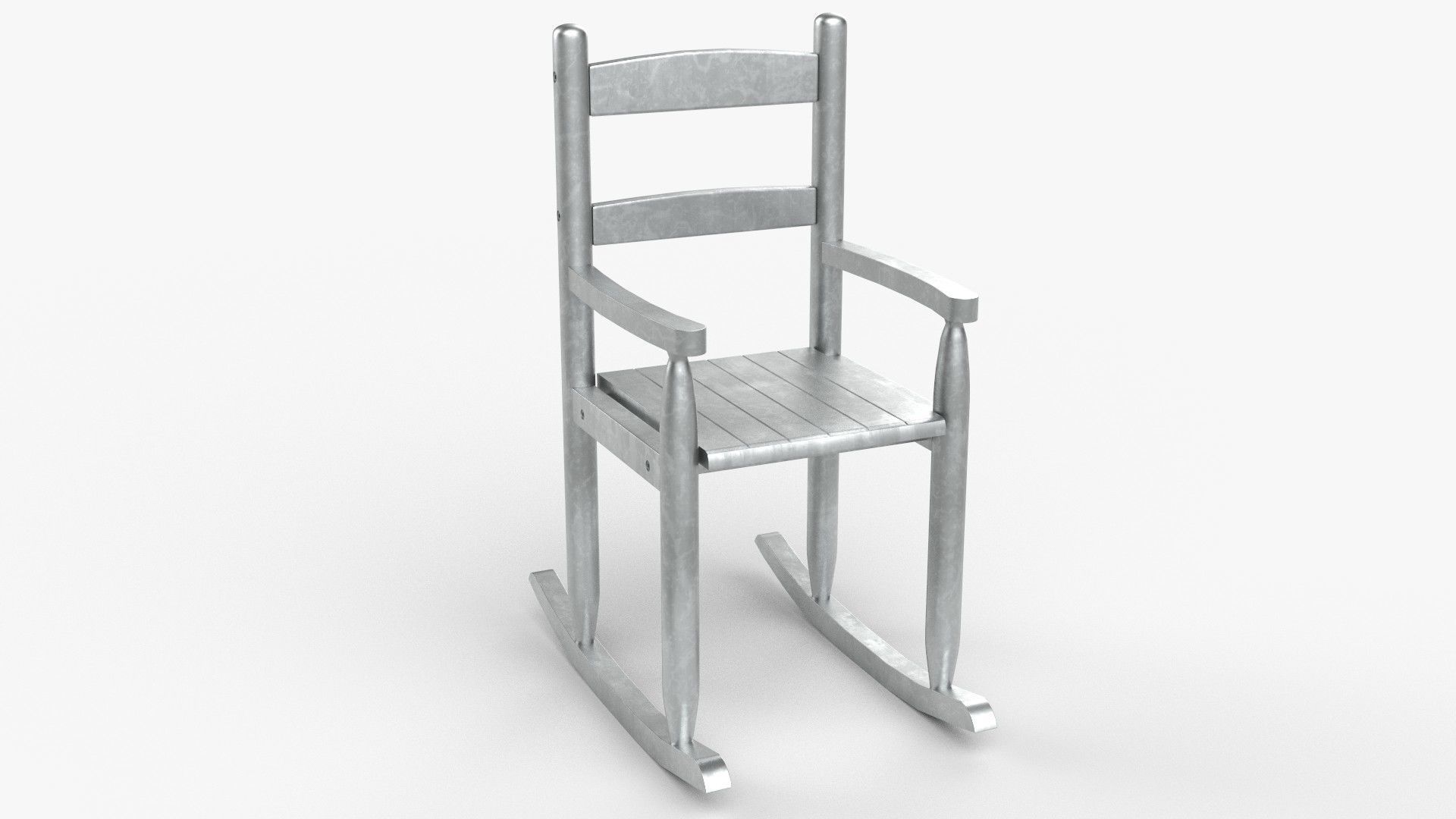 Chair No 9 Rocking Chair Cane Rocker Aluminum Version 3D model | CGTrader