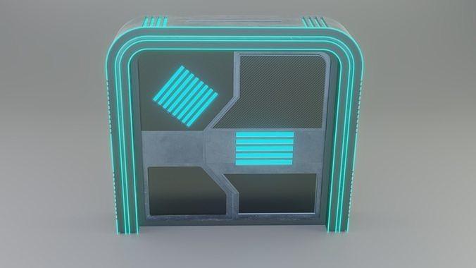 3D model FUTURISTIC SCI-FI LOW GATE FULLY RIGGED AND ANIMATED Game ...