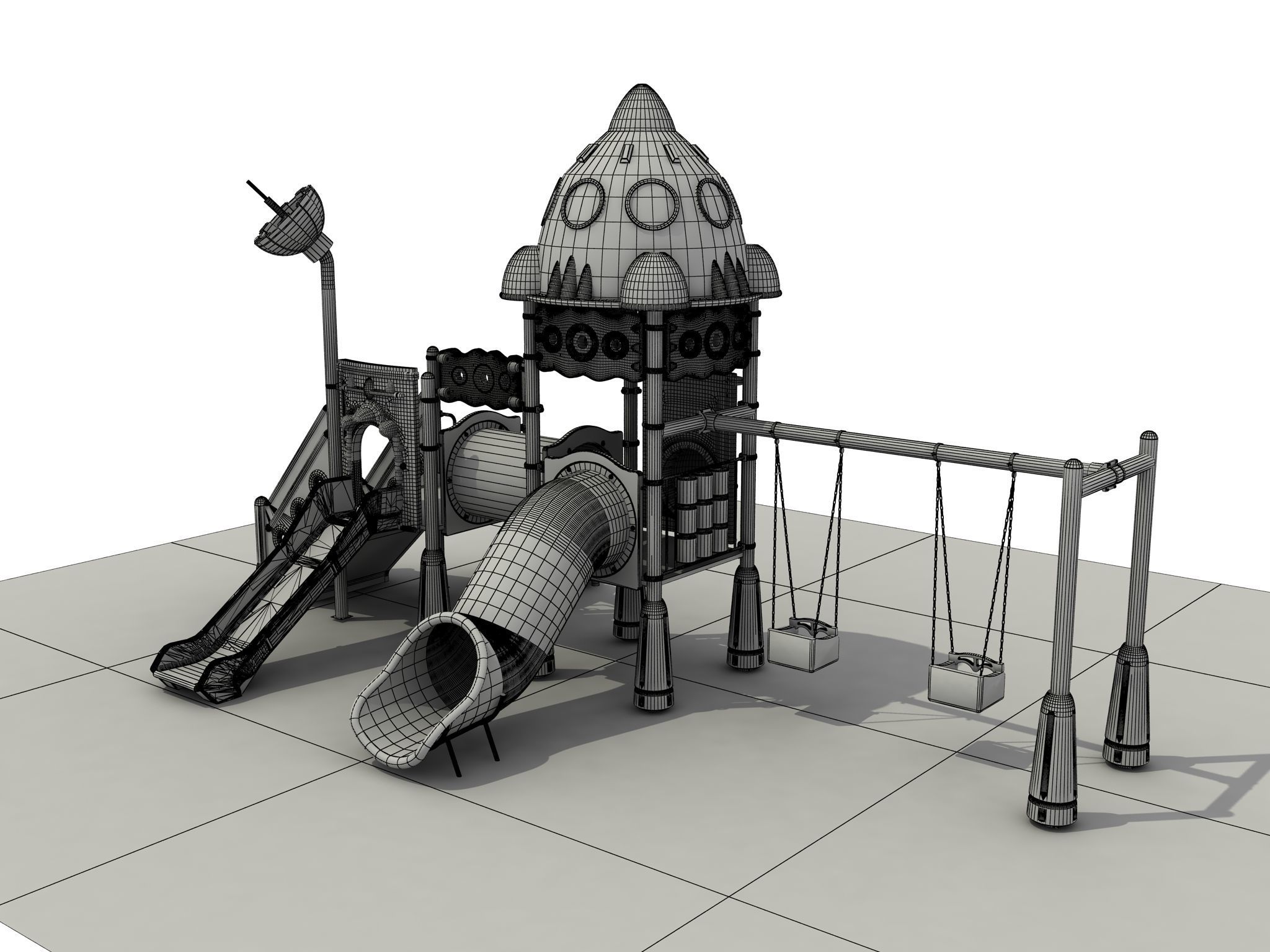 Space Metal Playground 056 3D model | CGTrader