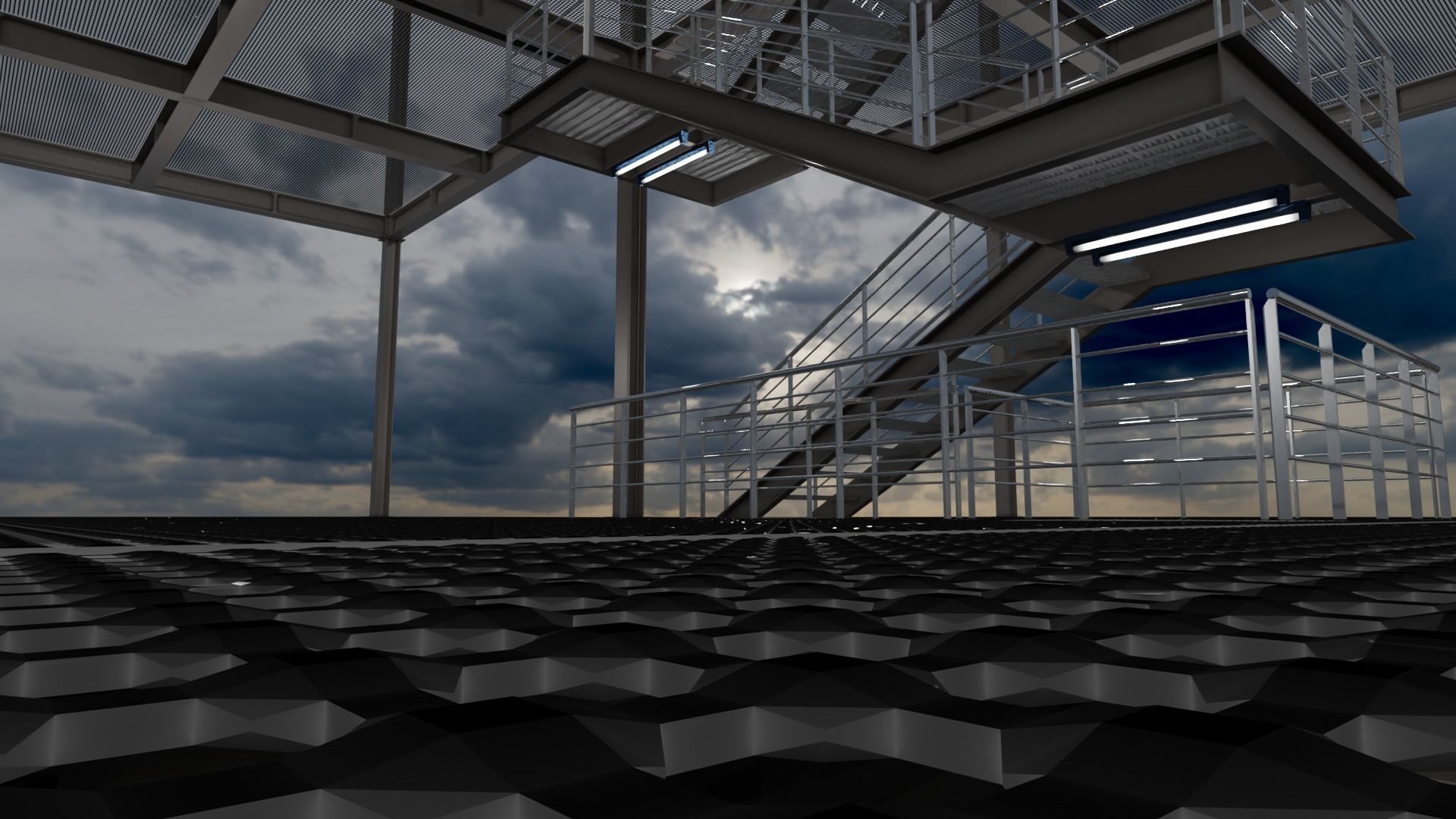 Modular Expandable Metallic Structure 3D model | CGTrader