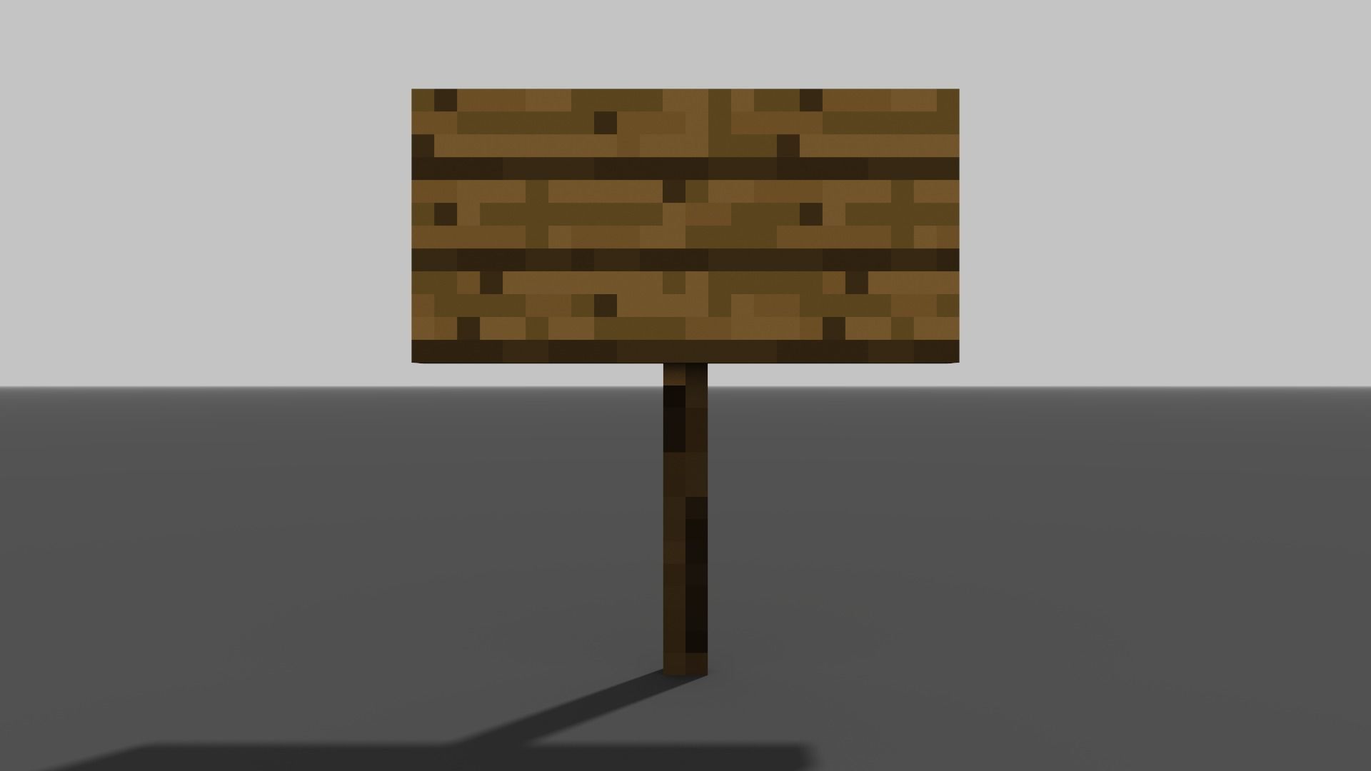 3D model MineCraft oak sign model VR / AR / low-poly | CGTrader