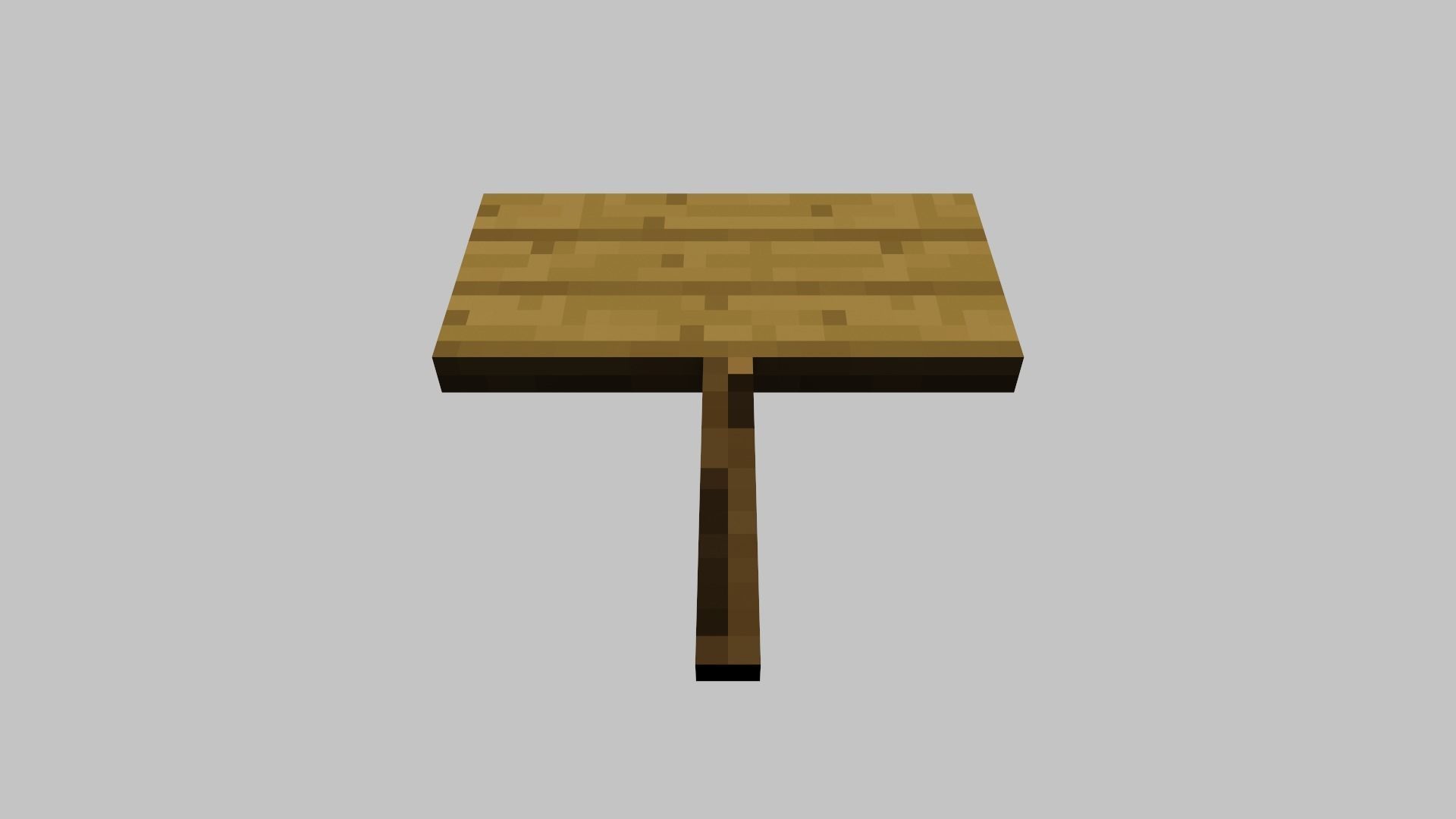 3D model MineCraft oak sign model VR / AR / low-poly | CGTrader