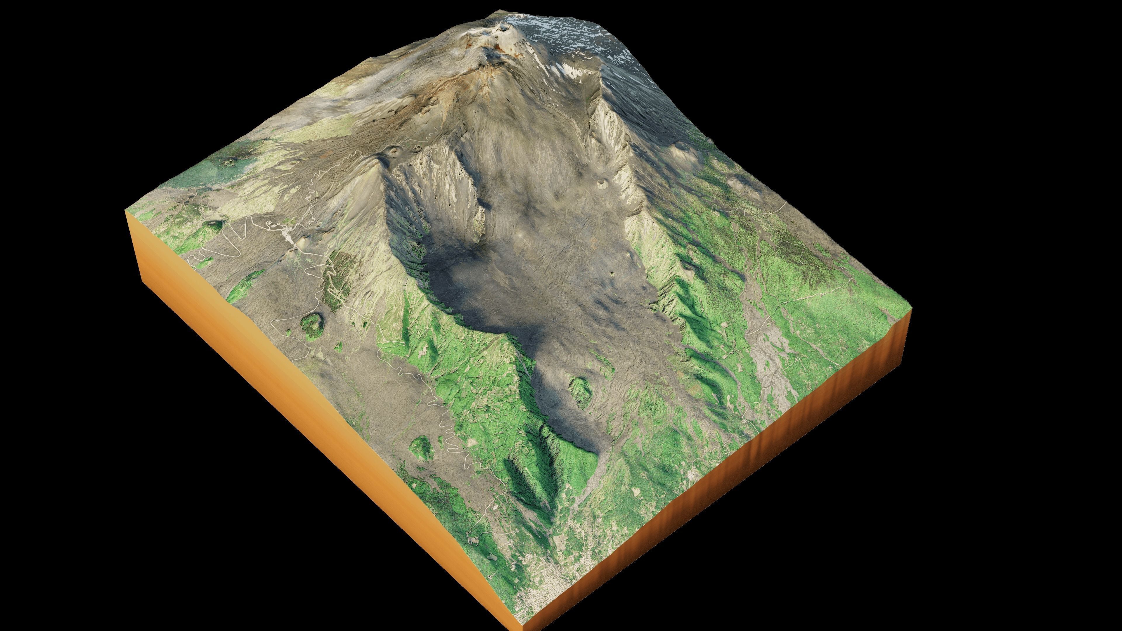 Mount Etna 3d Model Terrain 3d Model Cgtrader