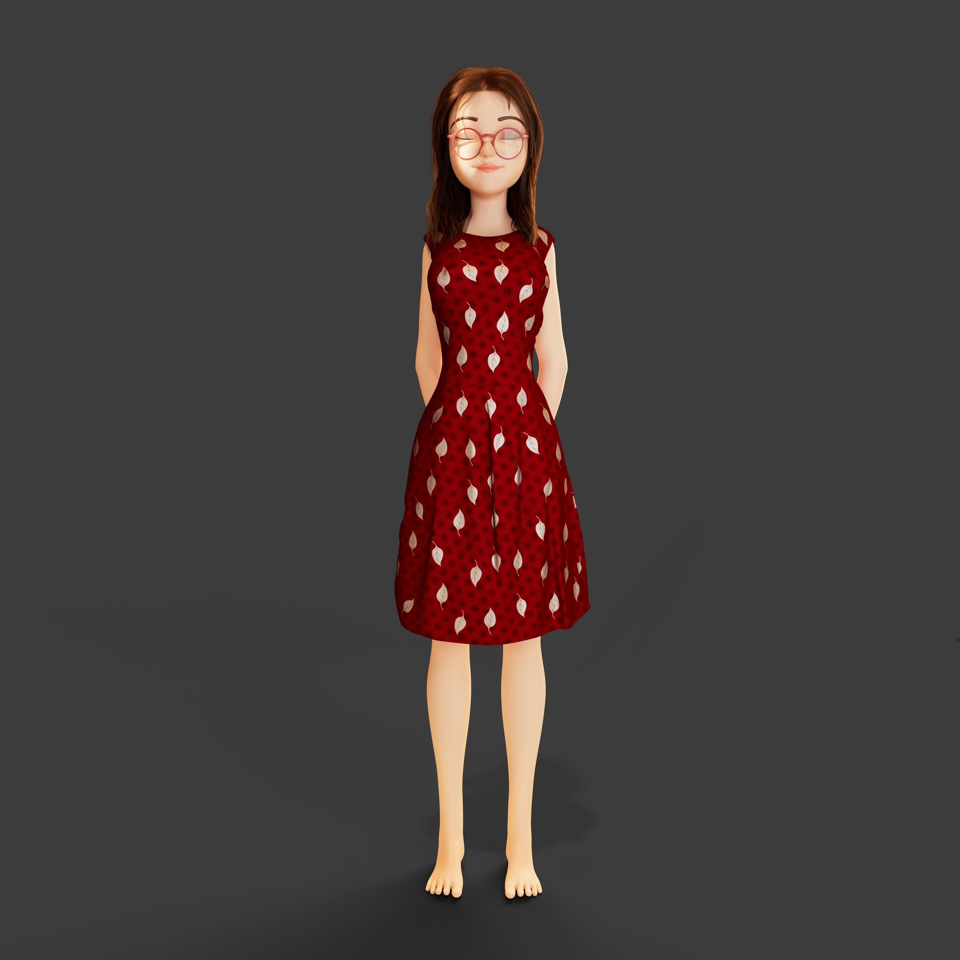 3d girl Sofia 3D model rigged | CGTrader