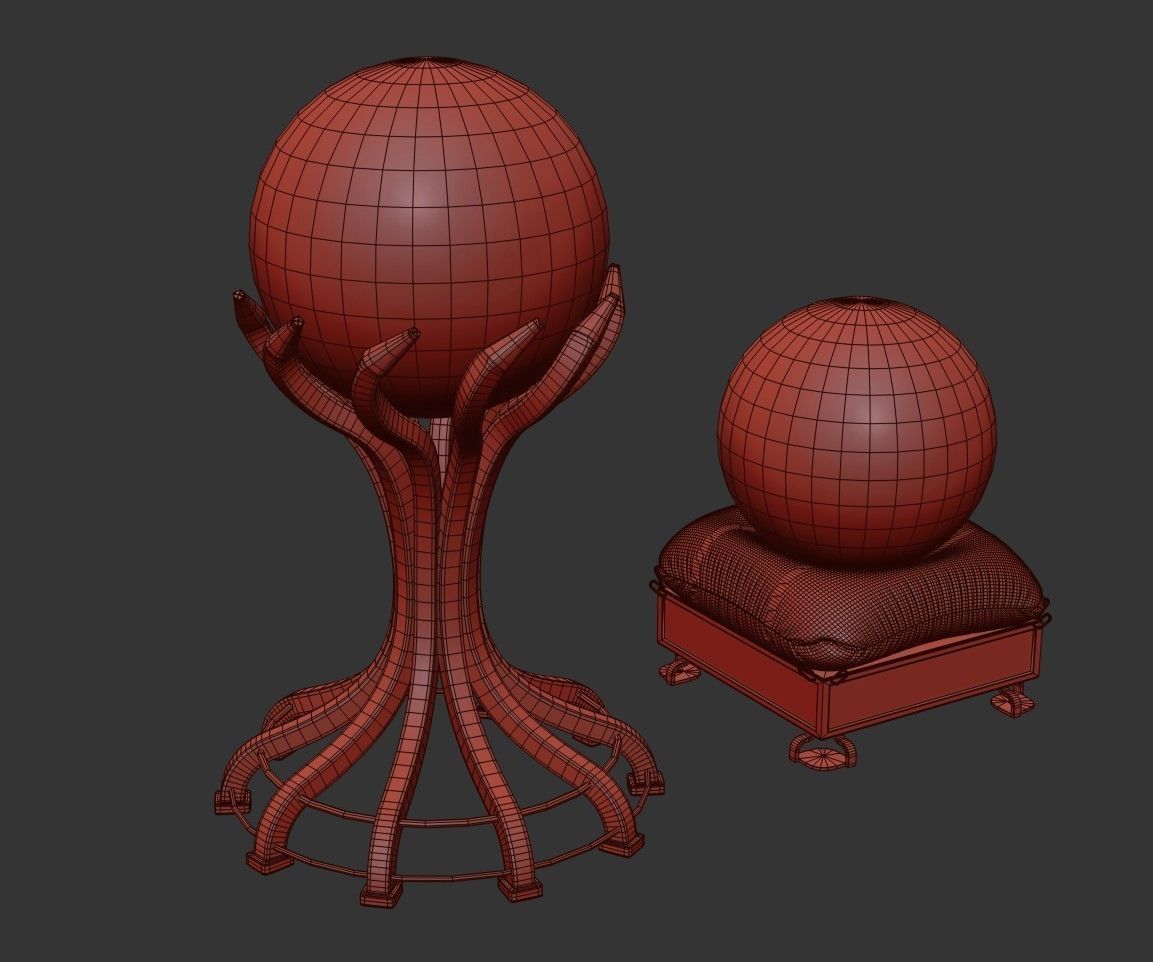 3D model Amlong Crystal Ball 2 Types VR / AR / low-poly | CGTrader
