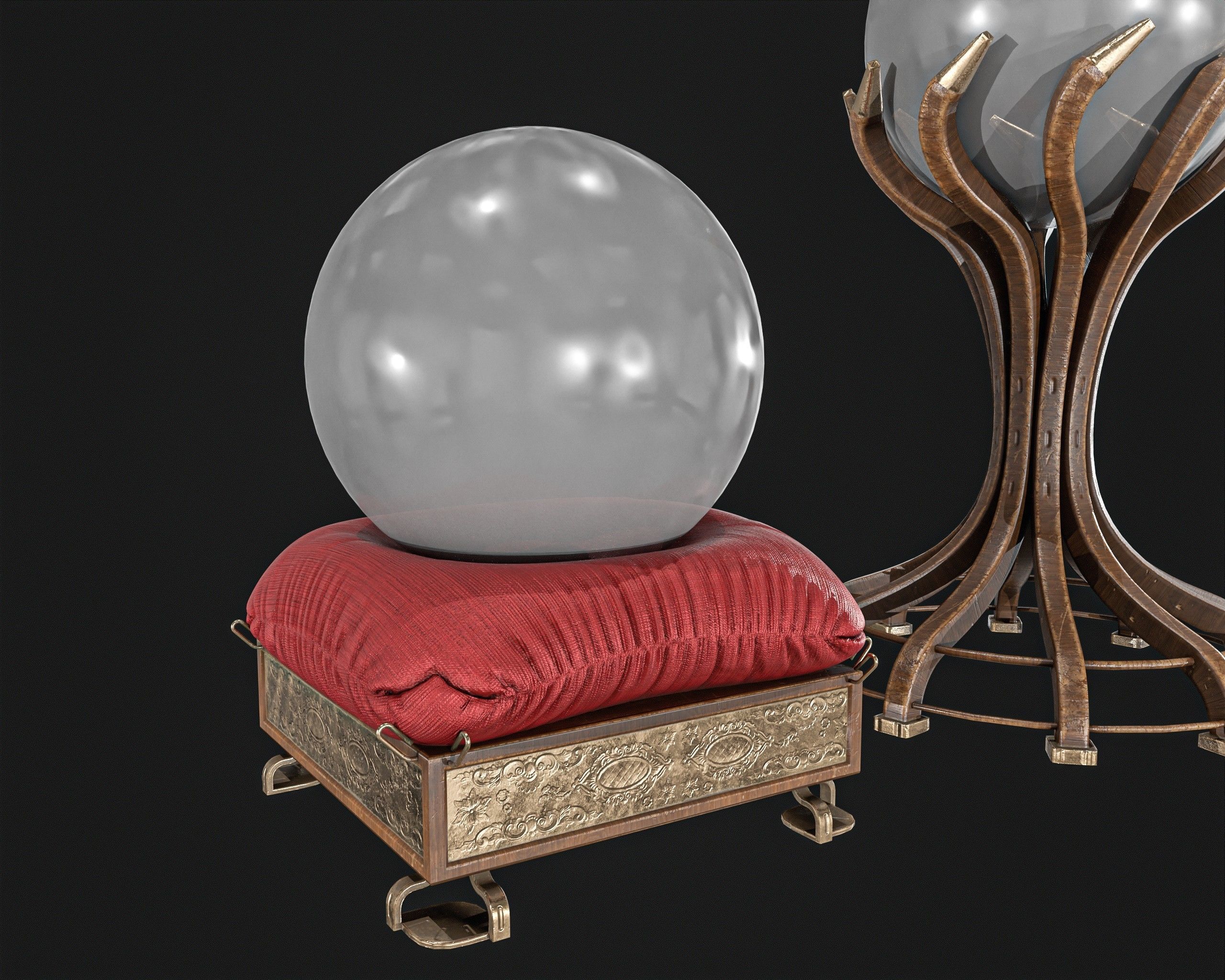 3D model Amlong Crystal Ball 2 Types VR / AR / low-poly | CGTrader