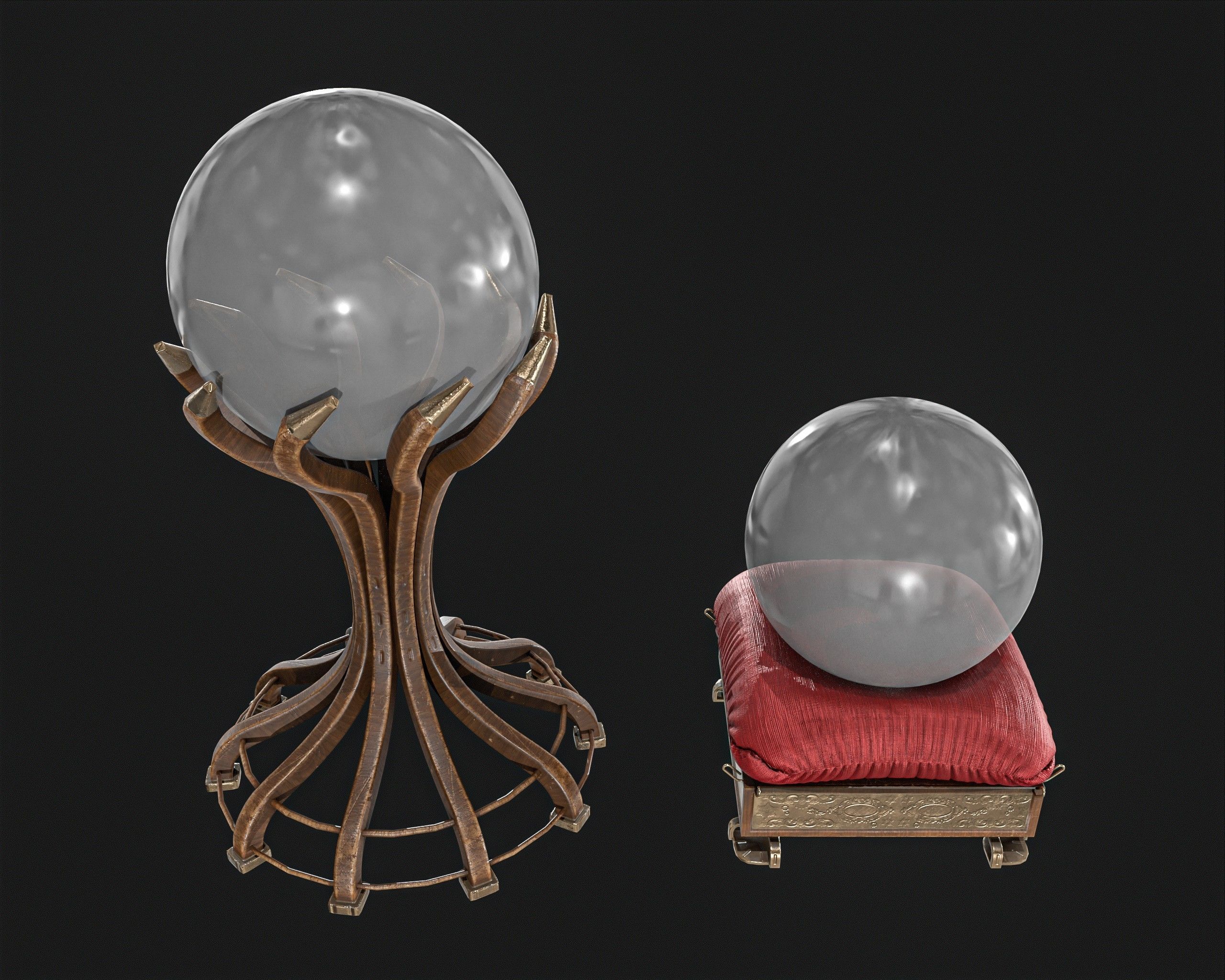 3D model Amlong Crystal Ball 2 Types VR / AR / low-poly | CGTrader