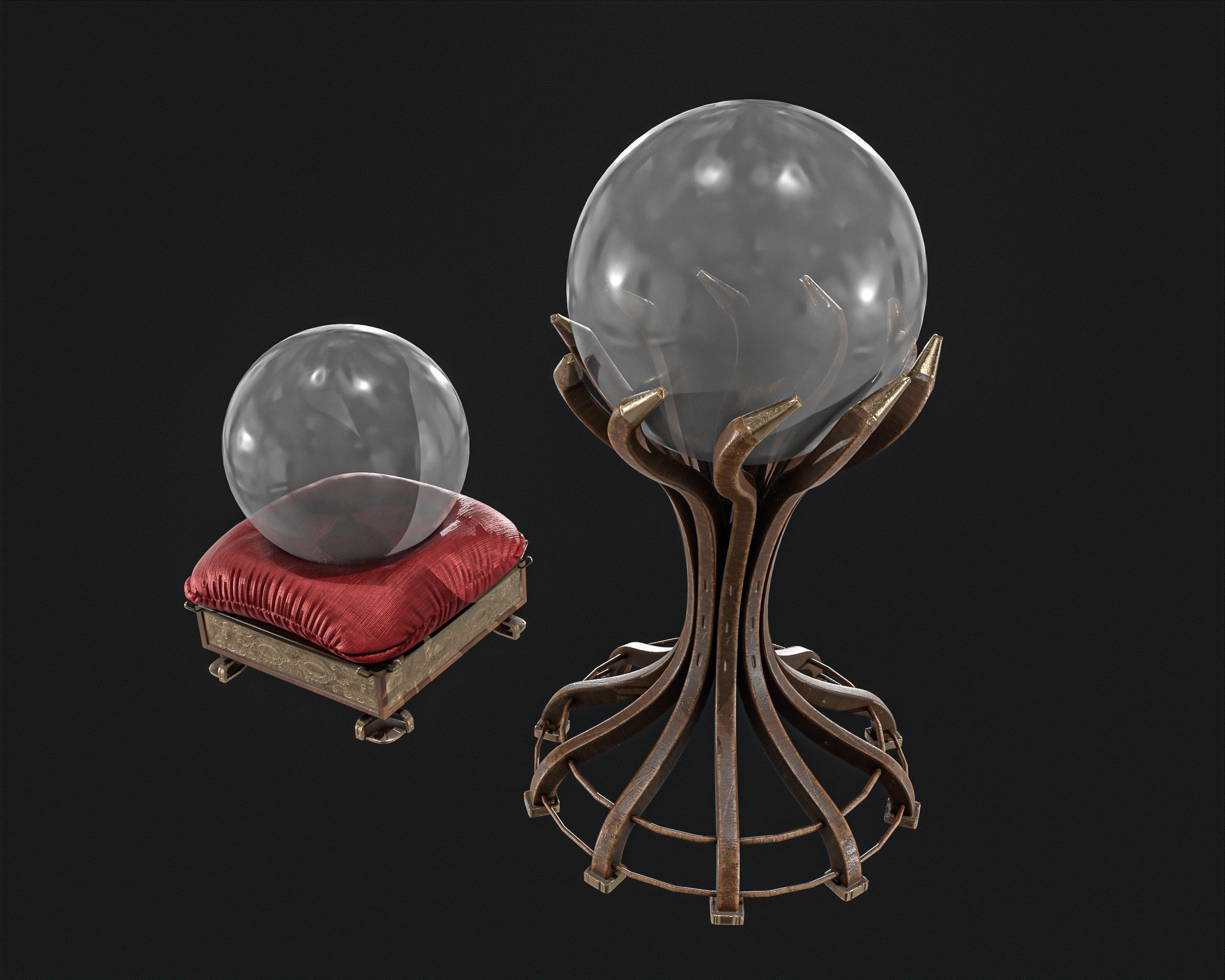 3D model Amlong Crystal Ball 2 Types VR / AR / low-poly | CGTrader