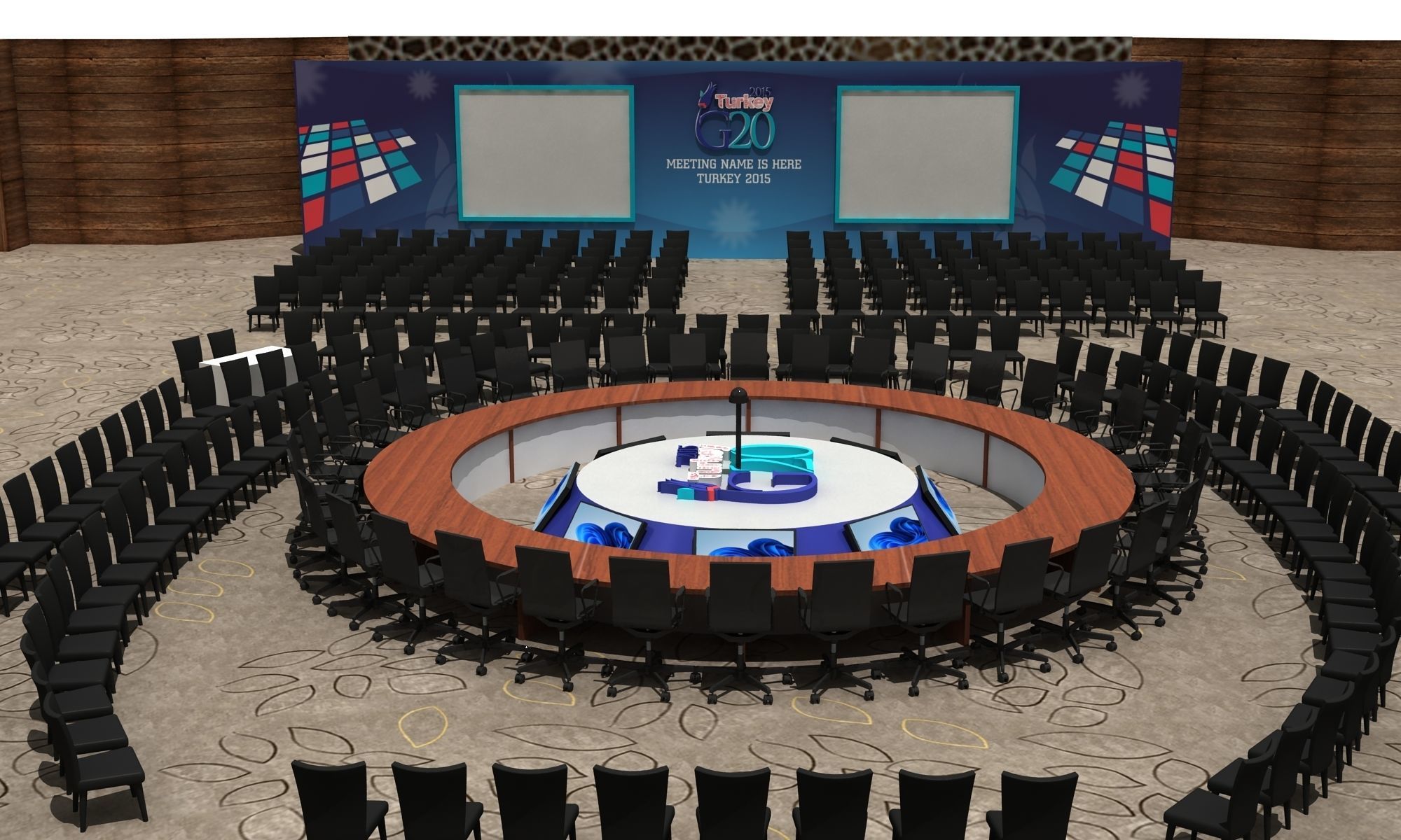 G20 Countries Meeting Stage And Setup 099 3D model | CGTrader