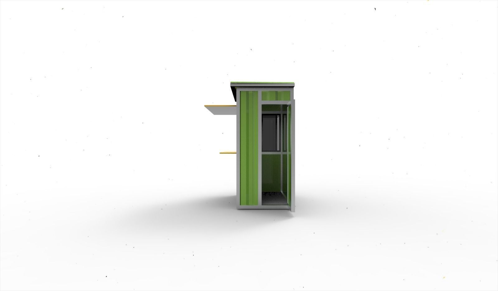 Container booth cafe 3D model | CGTrader