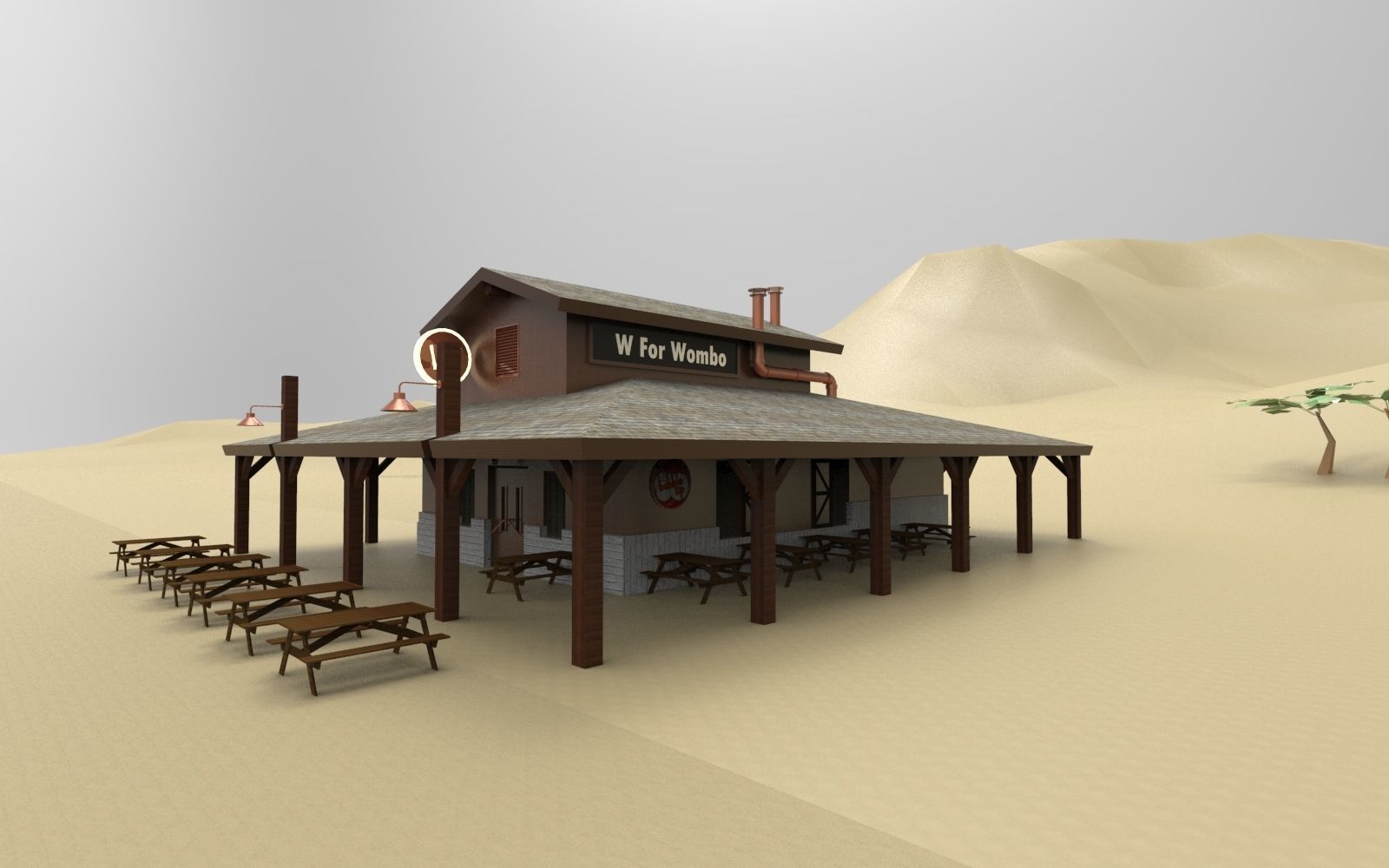 Desert Cafe 3D model | CGTrader