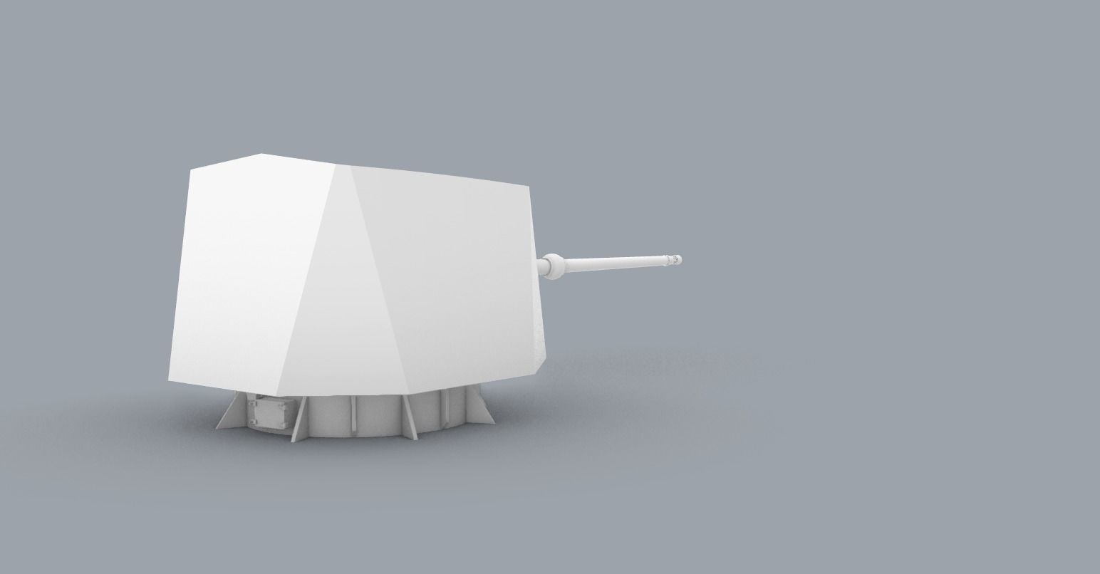 3D model OTO Melara 76mm VR / AR / low-poly | CGTrader