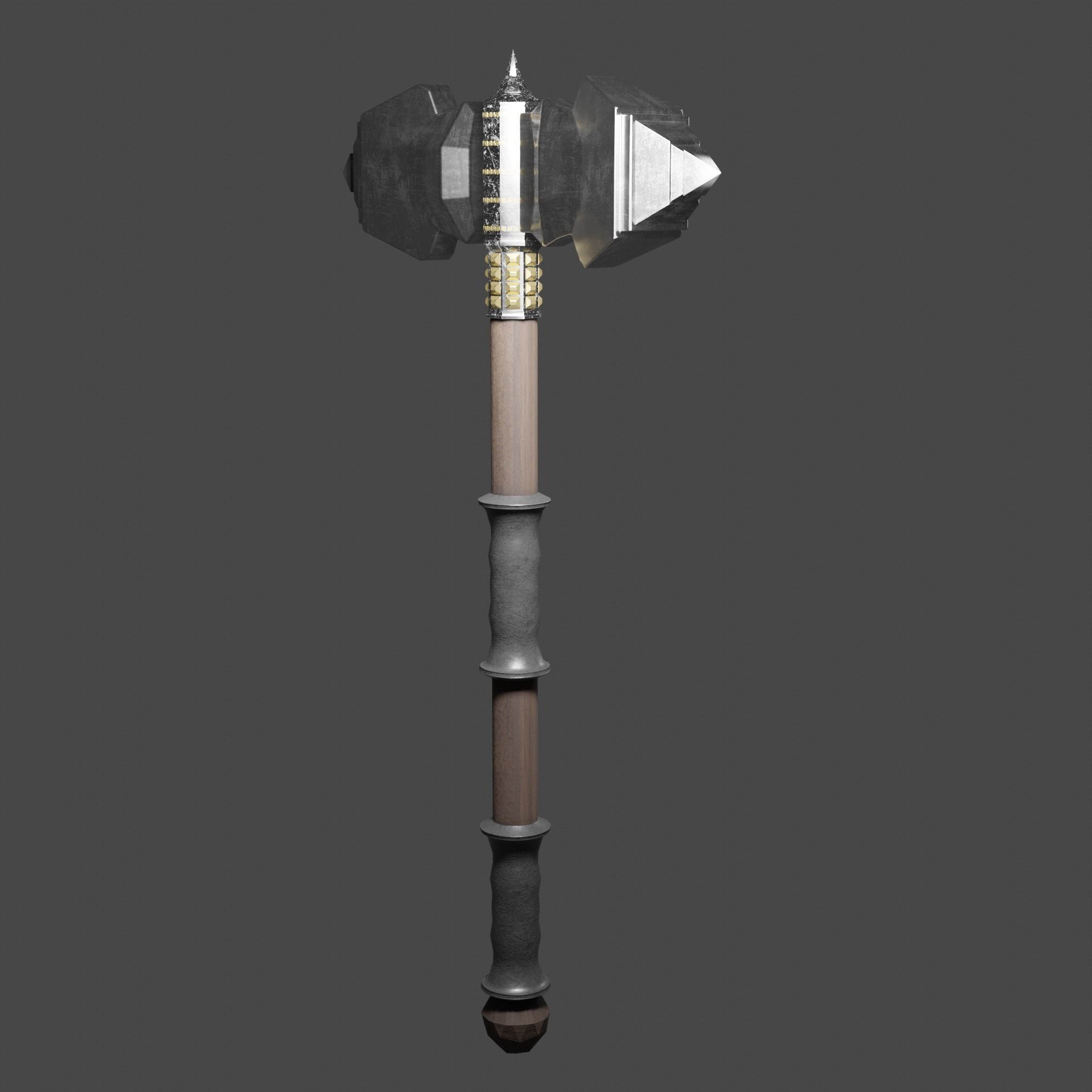 Two-headed war Hammer 3D model | CGTrader