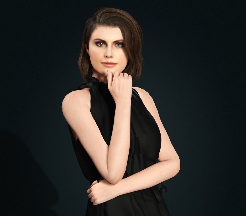 3D model Alexandra Daddario Rigged Animated 2500 Free Animation ...