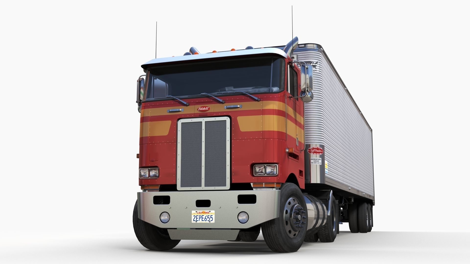 3D model Peterbilt 362 daycab dryvan VR / AR / low-poly | CGTrader