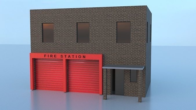 3D model City Fire Station 3 VR / AR / low-poly | CGTrader