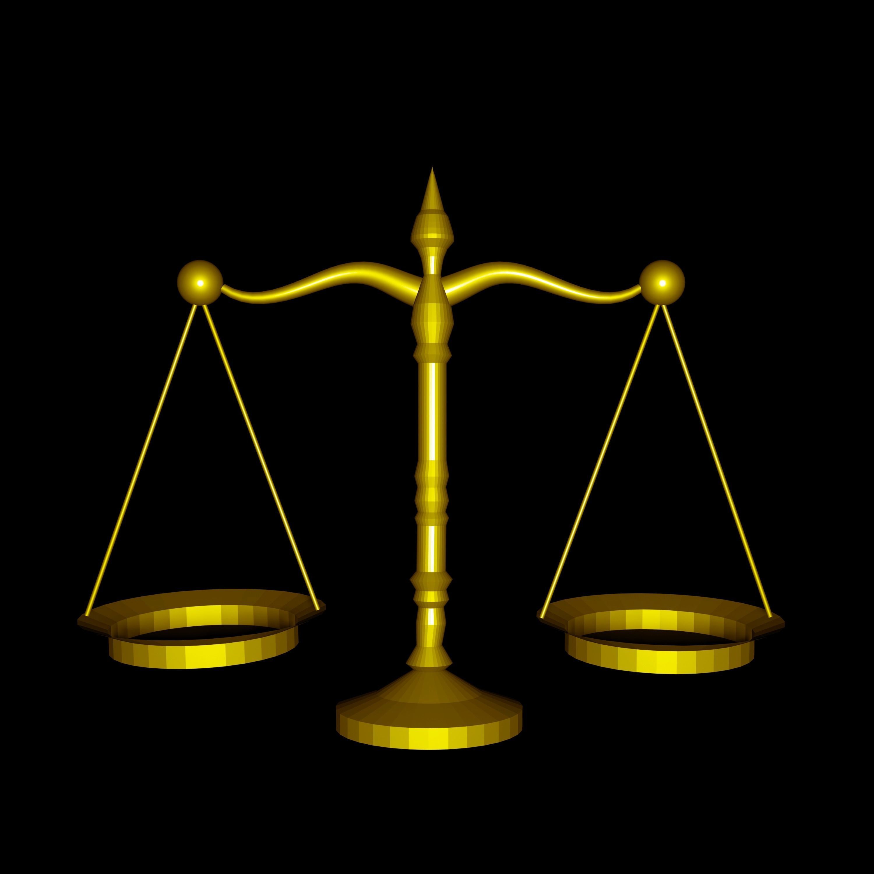 Scales of Justice Model ply obj fbx stl dae 3D model | CGTrader