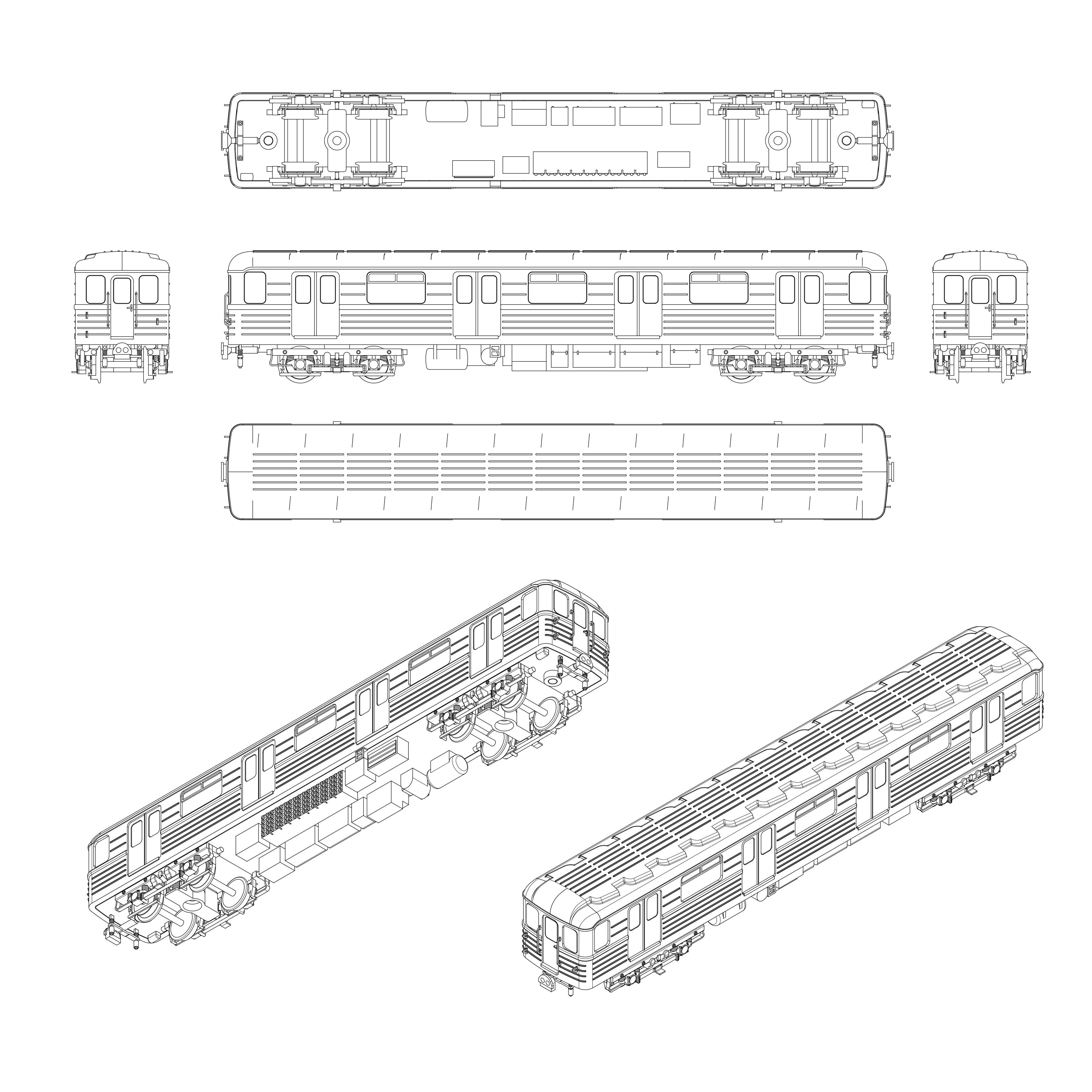 Metrovagonmash 81-714 wagon of the Budapest Metro in scale TT 3D model ...