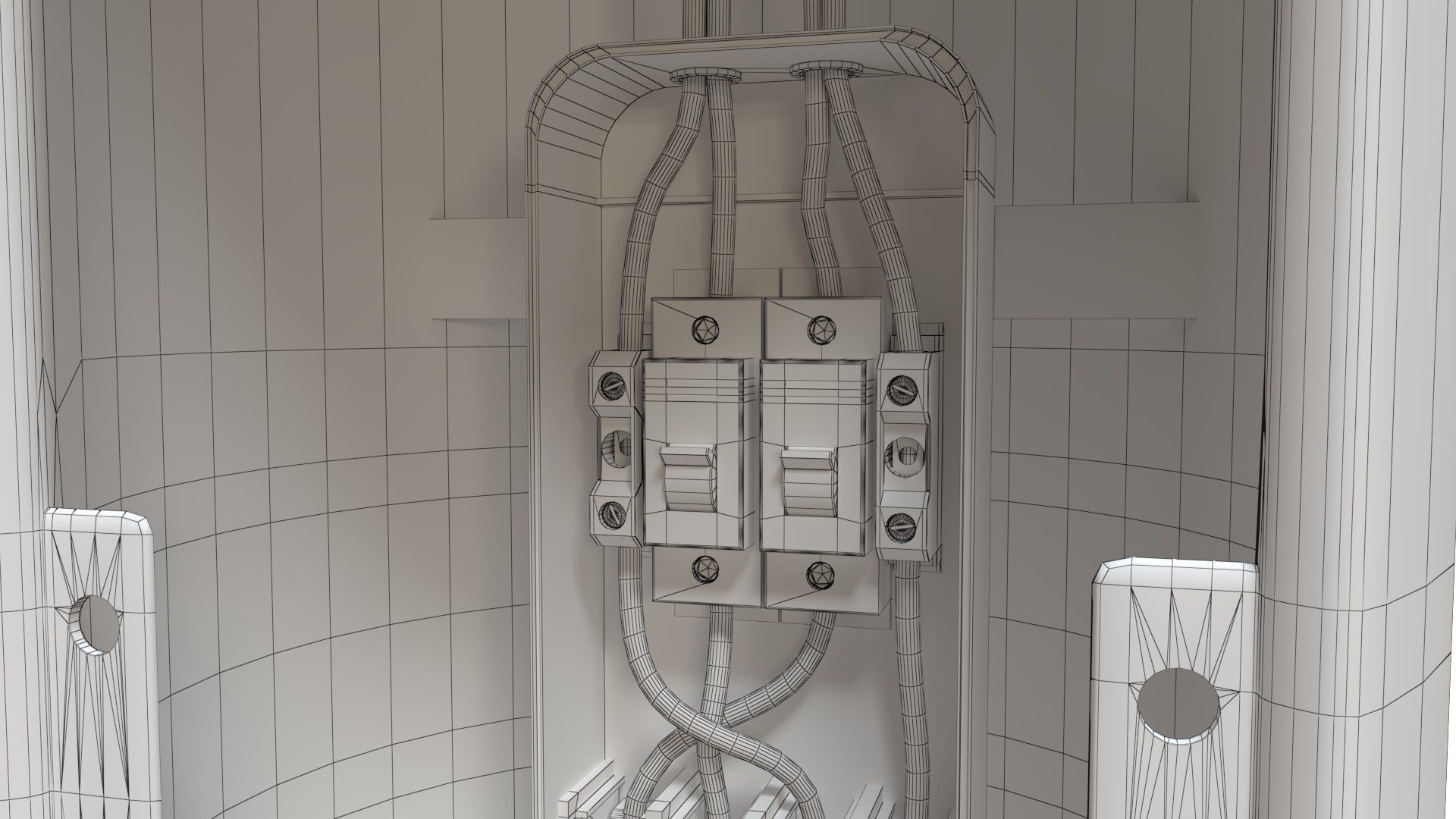 3D model Street Light - lamppost with internal electrics and wiring VR / AR / low-poly | CGTrader