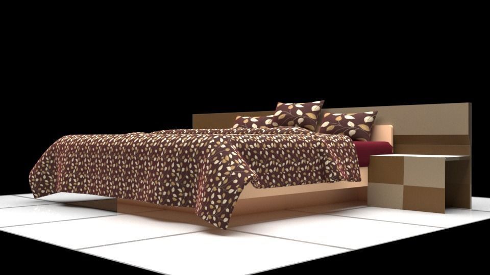 Double Bed 3d Model Cgtrader