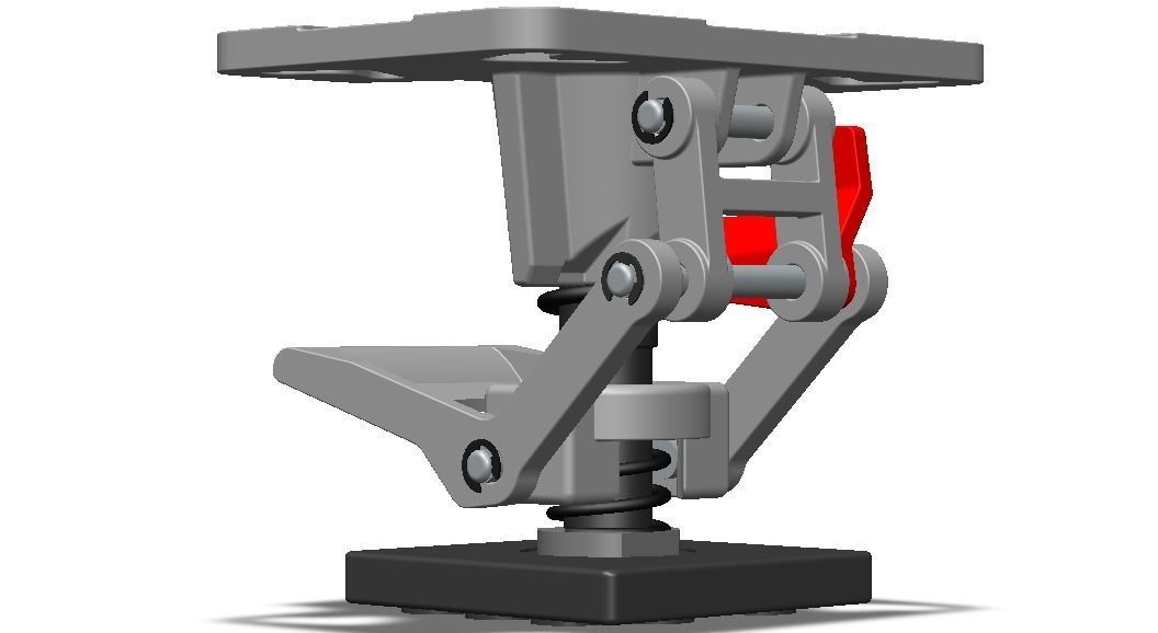Adjustable Height Floor Lock 3D model rigged | CGTrader