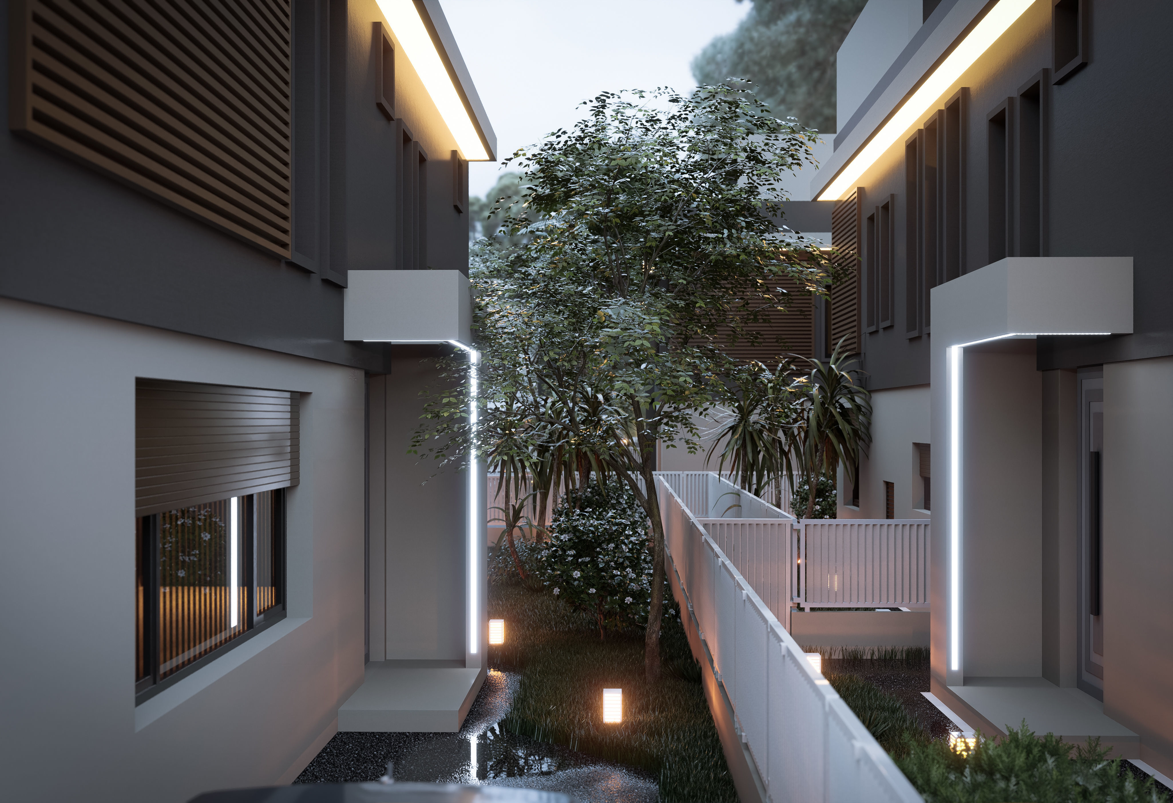 8 block villa project 3D model | CGTrader