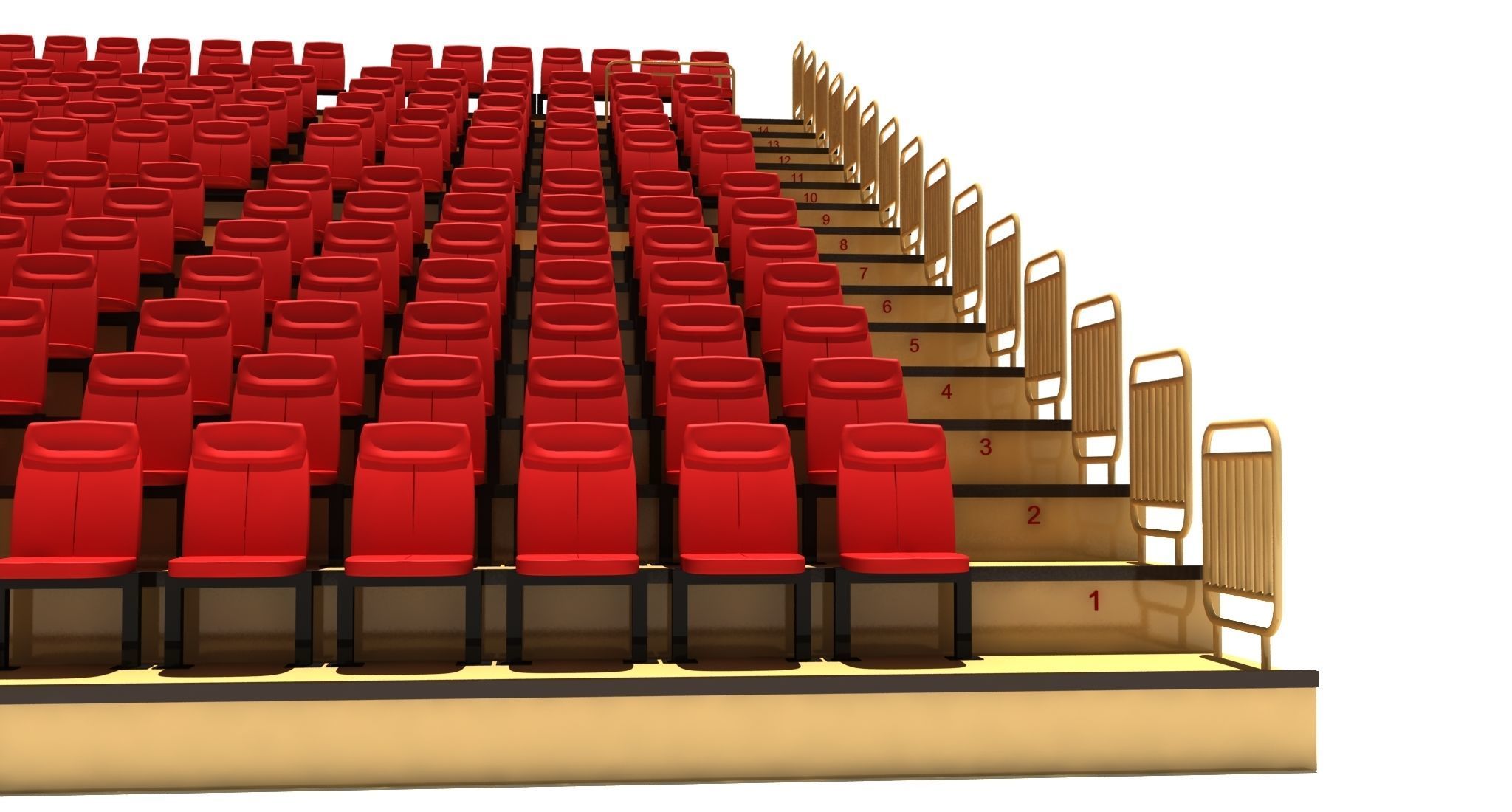 Stadium Cinema Spectator Tribune 3D model | CGTrader