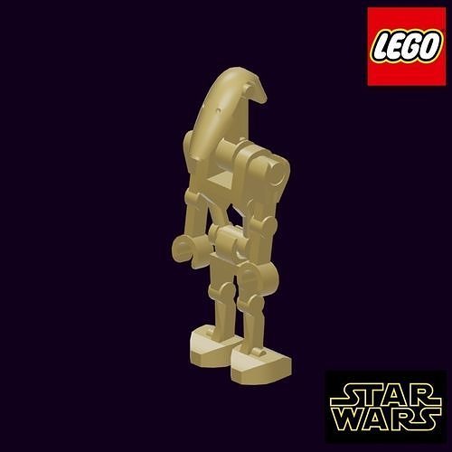 Lego minifigure Battle Droid 3D model 3D printable | CGTrader