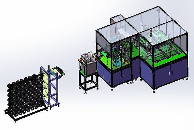 Wire FPC adhesive paper laser cutting and peeling machine 3D model ...