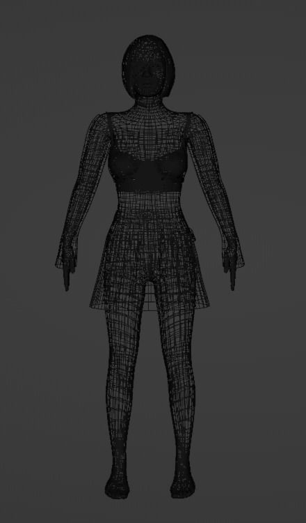 3D model e girl outfit 3 VR / AR / low-poly | CGTrader