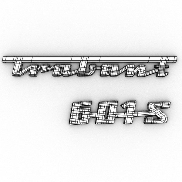 Trabant rear emblem free 3D model | CGTrader