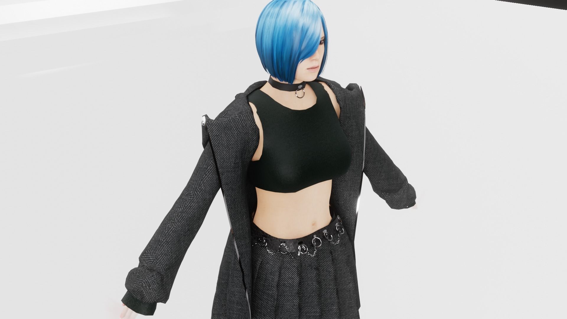 3D model E-girl outfit 4 VR / AR / low-poly | CGTrader