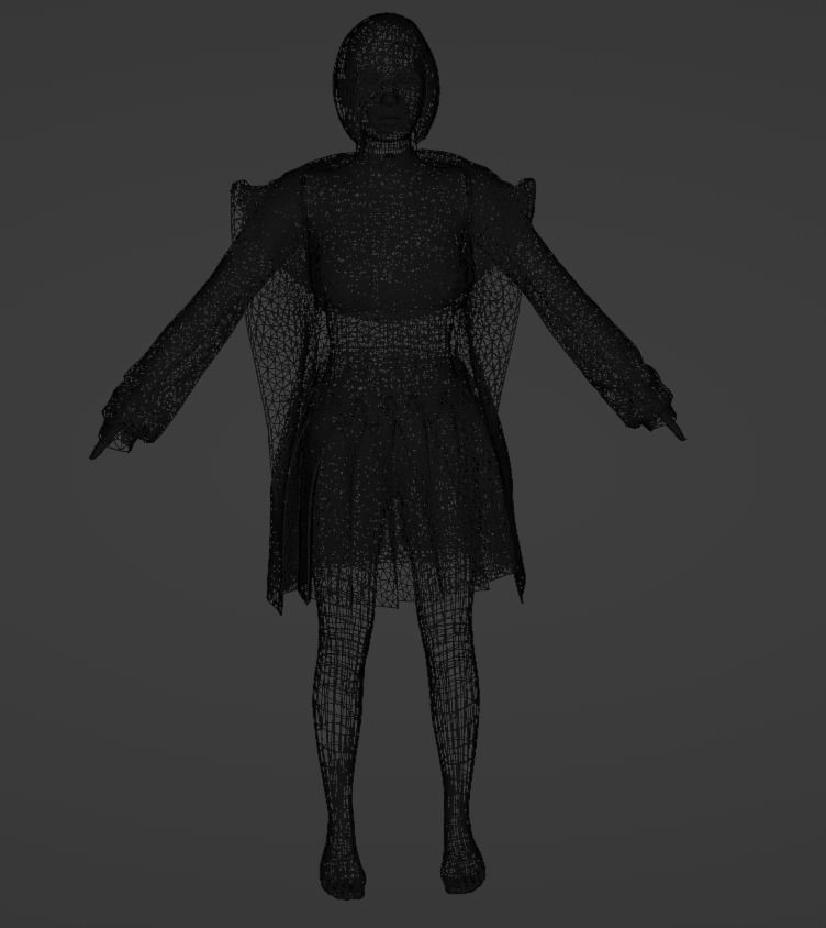 3D model E-girl outfit 4 VR / AR / low-poly | CGTrader