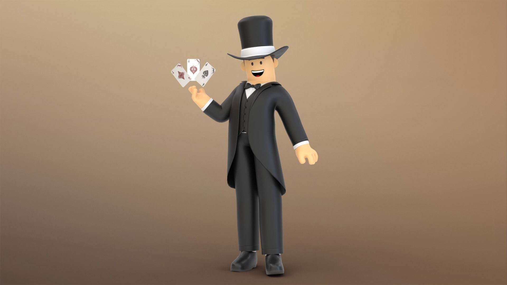 Minimal Magician Cartoon Character 3D model rigged | CGTrader