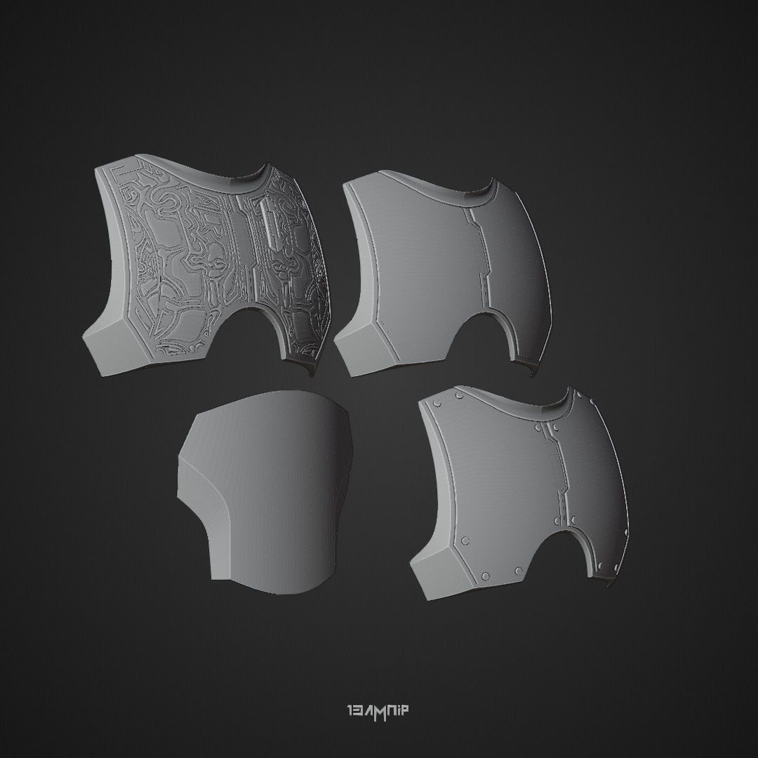 Detailed Mandalorian Chest Armor 3D model 3D printable | CGTrader