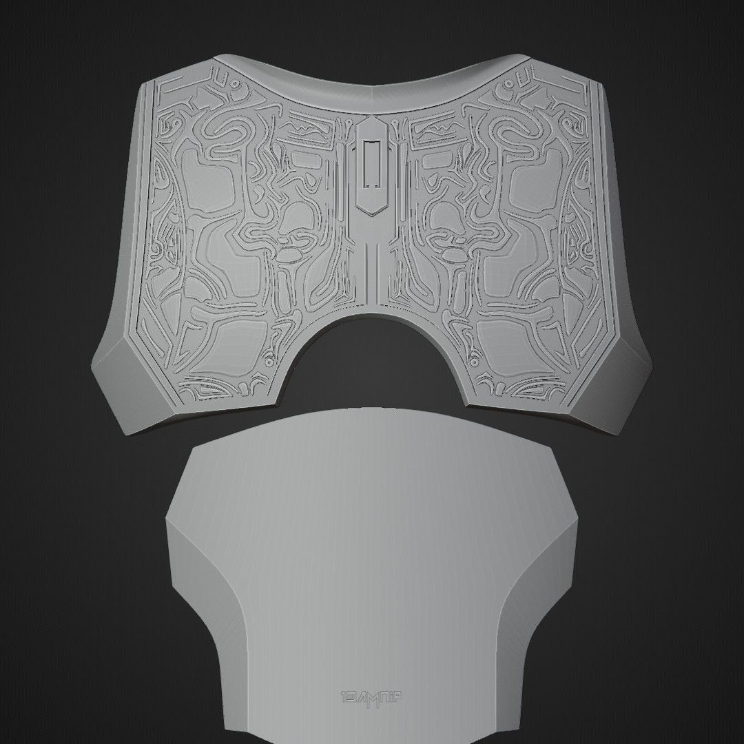 Detailed Mandalorian Chest Armor 3D model 3D printable | CGTrader