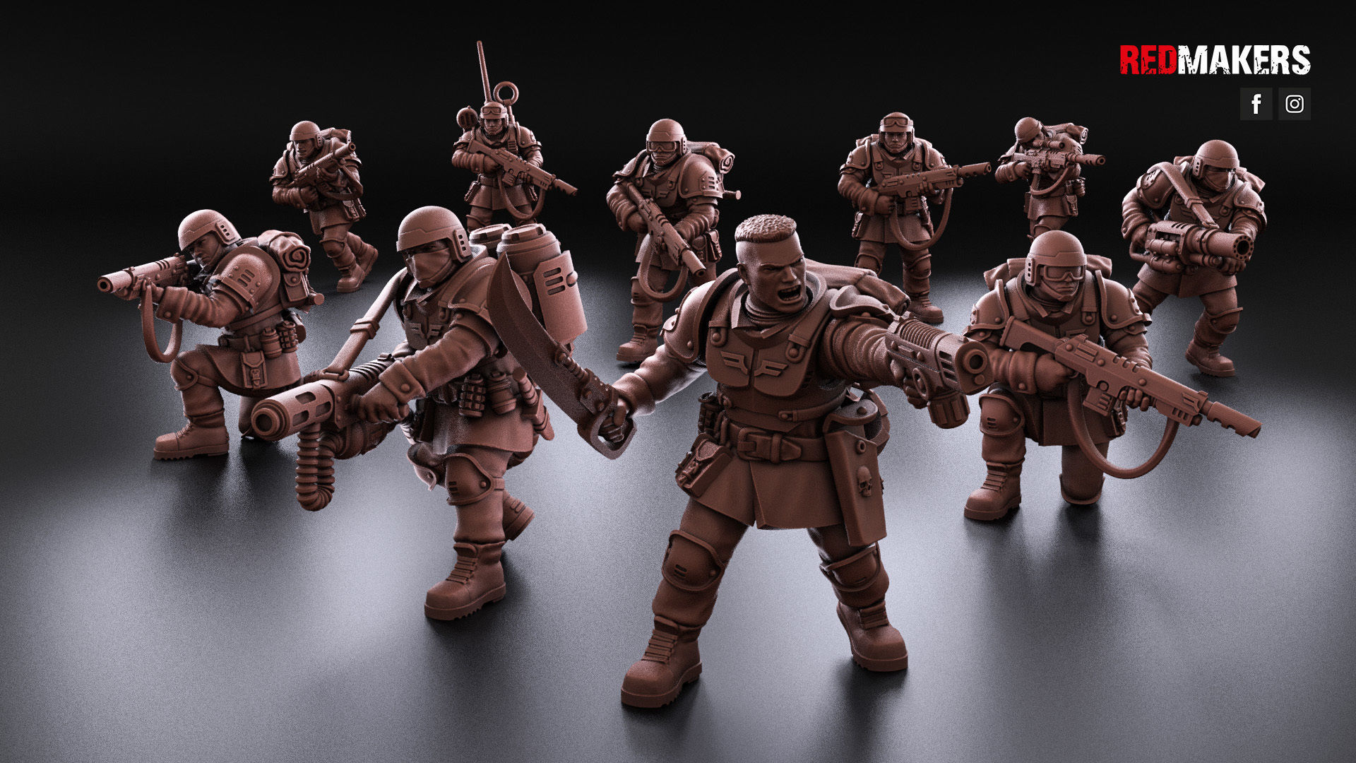Shock Troops - Squad of the Imperial Force 3D model 3D printable | CGTrader