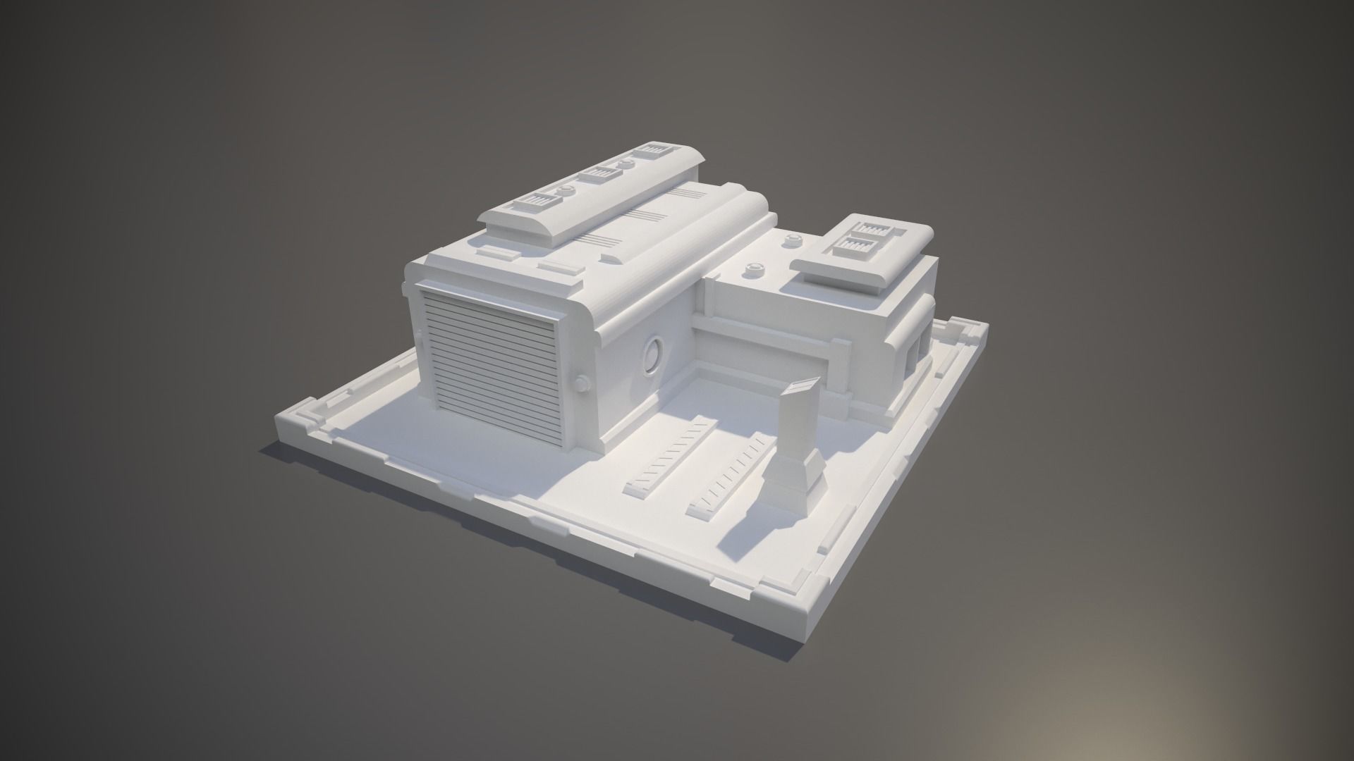 Miniature Tank Factory Building 3D model 3D printable | CGTrader