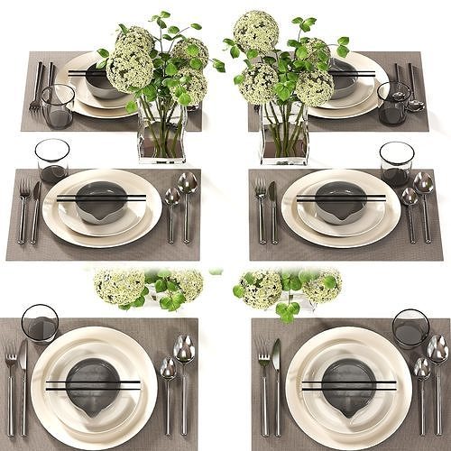 tableware-set-011 3D model | CGTrader